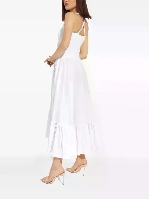 Caroline Constas Veronica Ruffled Midi Dress
