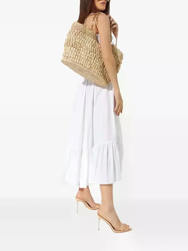 Caroline Constas Veronica Ruffled Midi Dress
