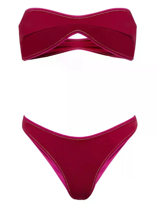 REINA OLGA Katia Strapless Bikini - Red