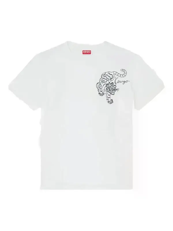 Kenzo Embroidered Tiger T-shirt - White