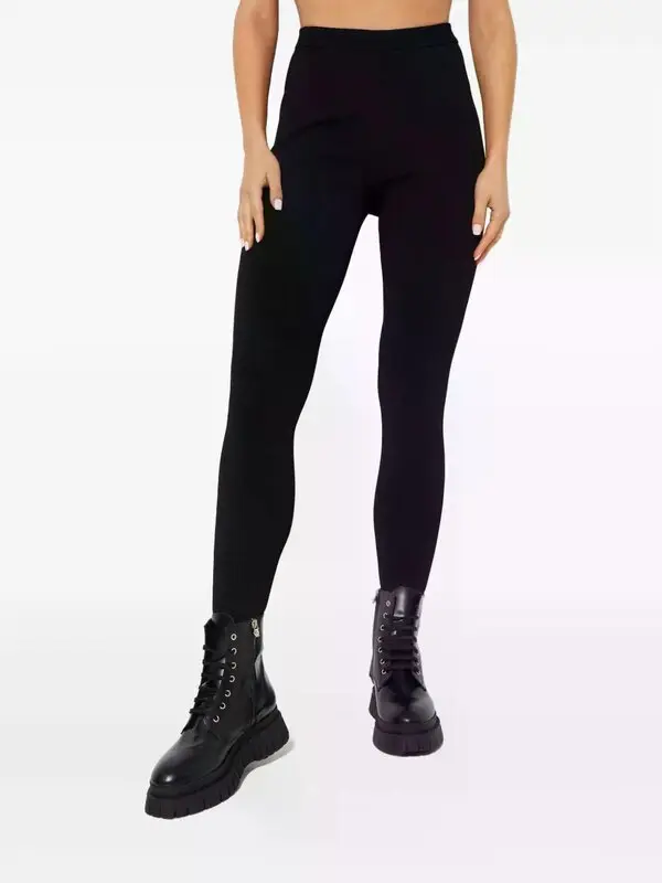 YVES SALOMON Elasticated Ribbed-knit Leggings