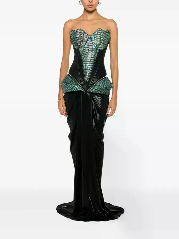 MITILIANE COUTURE Croc-effect Sleeveless Top - Black