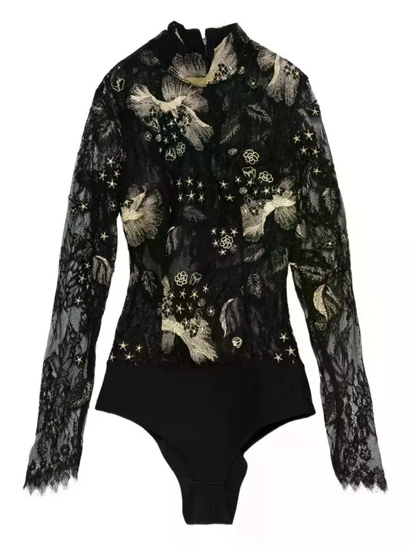 MITILIANE COUTURE Embroidered Lace Bodysuit