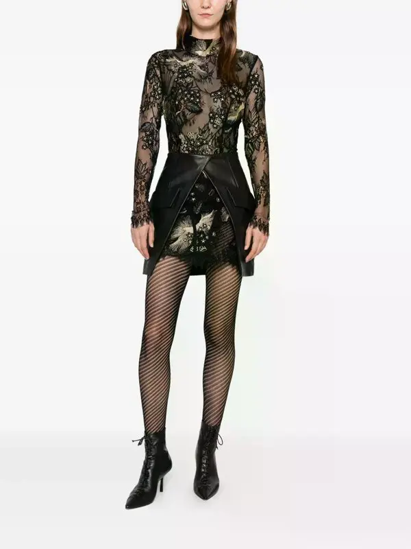 MITILIANE COUTURE Embroidered Lace Bodysuit