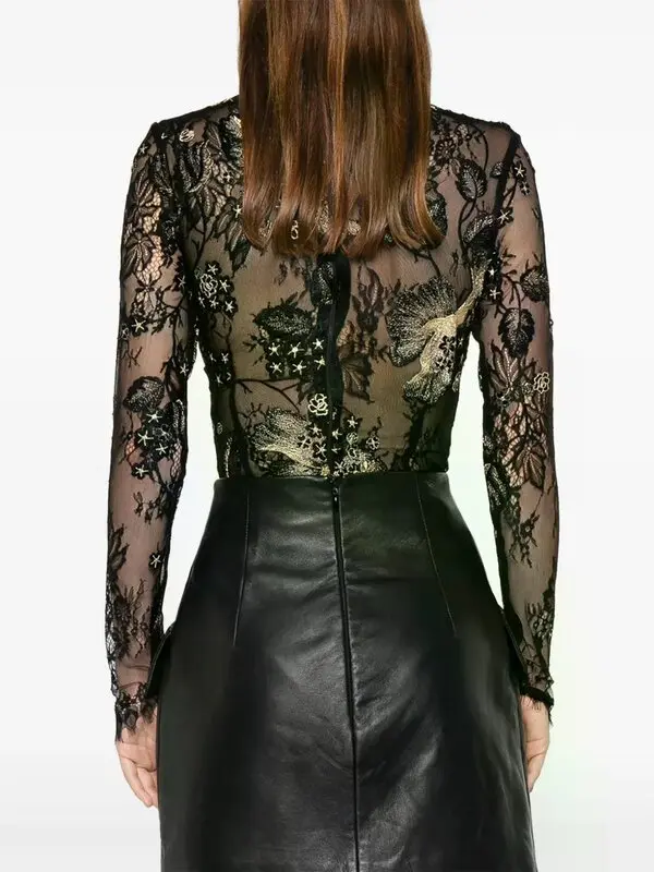 MITILIANE COUTURE Embroidered Lace Bodysuit