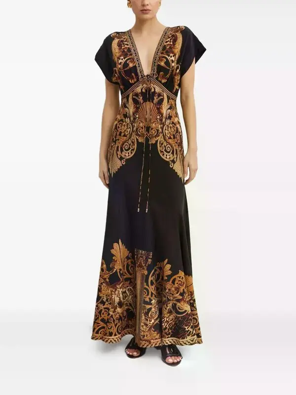 Camilla V-neck Maxi Dress