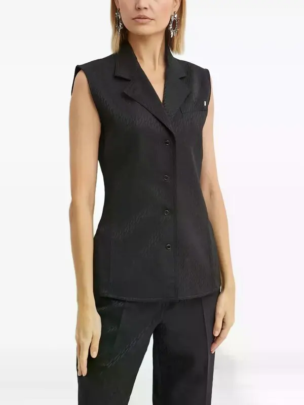 Helmut Lang Jacquard Logo Gilet