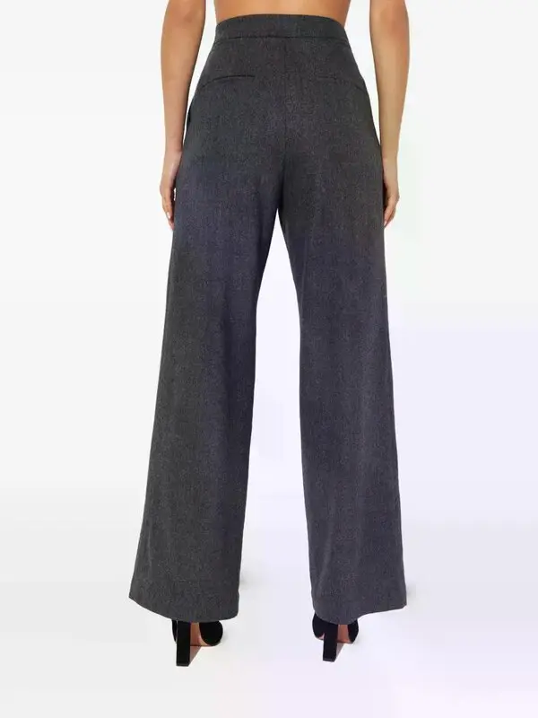 YVES SALOMON Buttoned Wide-leg Trousers - Grey