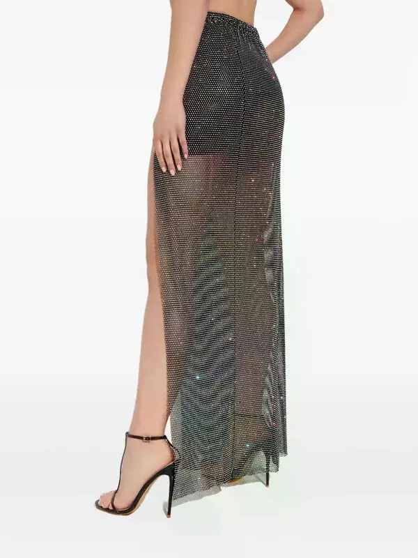 SANTA BRANDS Crystal-embellished Slit Maxi Skirt - Black