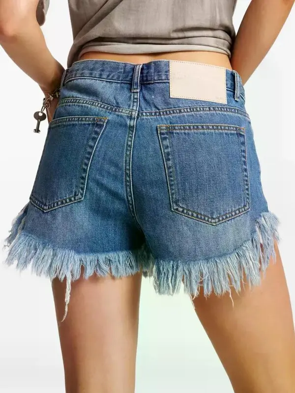 ONETEASPOON Frayed-hem Denim Shorts