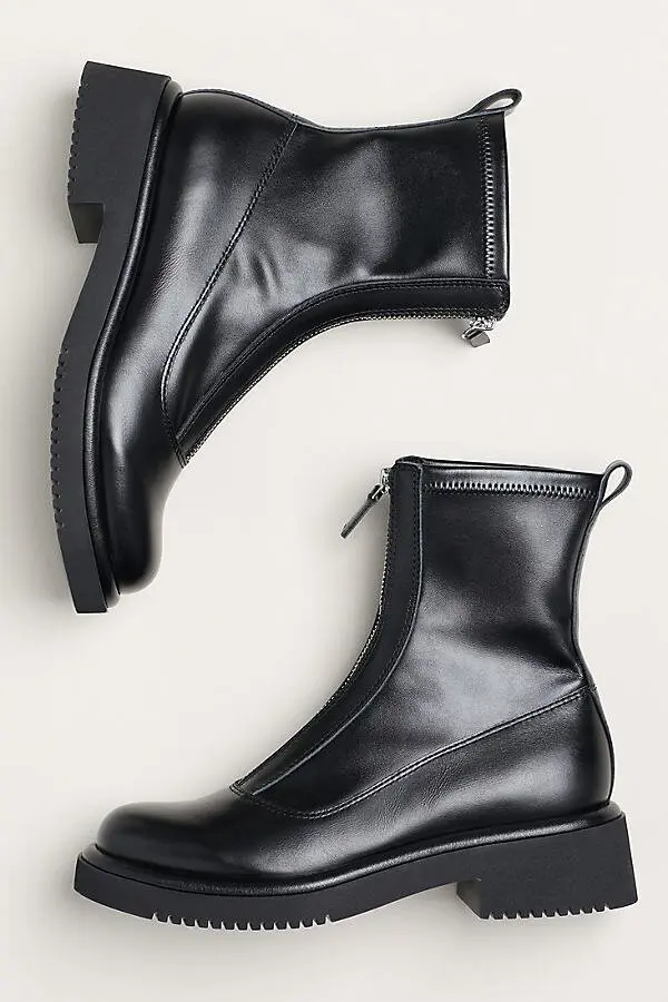 Dolce Vita Shante Zip-front Boots - Black