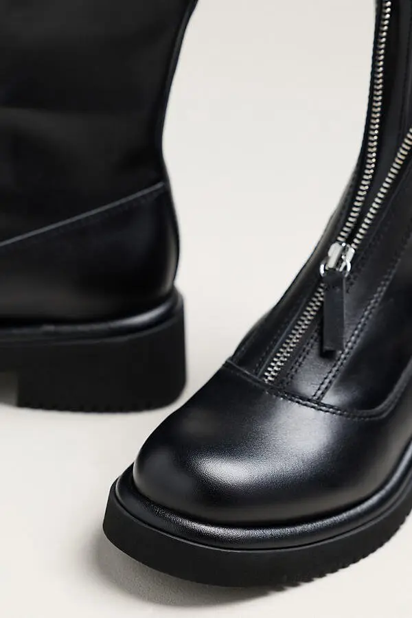 Dolce Vita Shante Zip-front Boots - Black