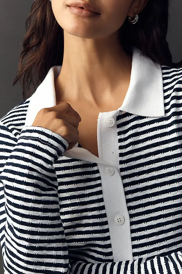 Maeve Long Sleeve Collared Buttondown Top