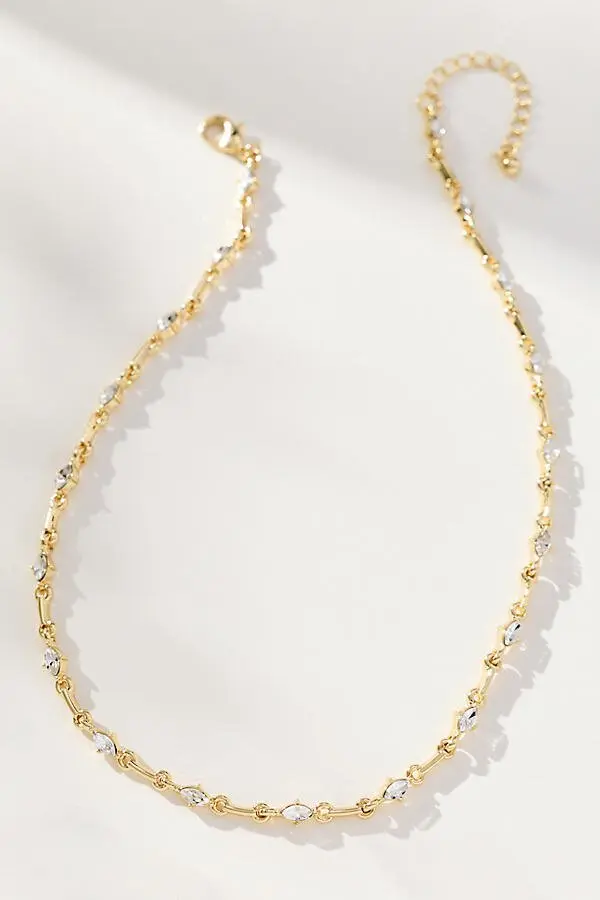 Anthropologie Delicate Link Necklace - Gold