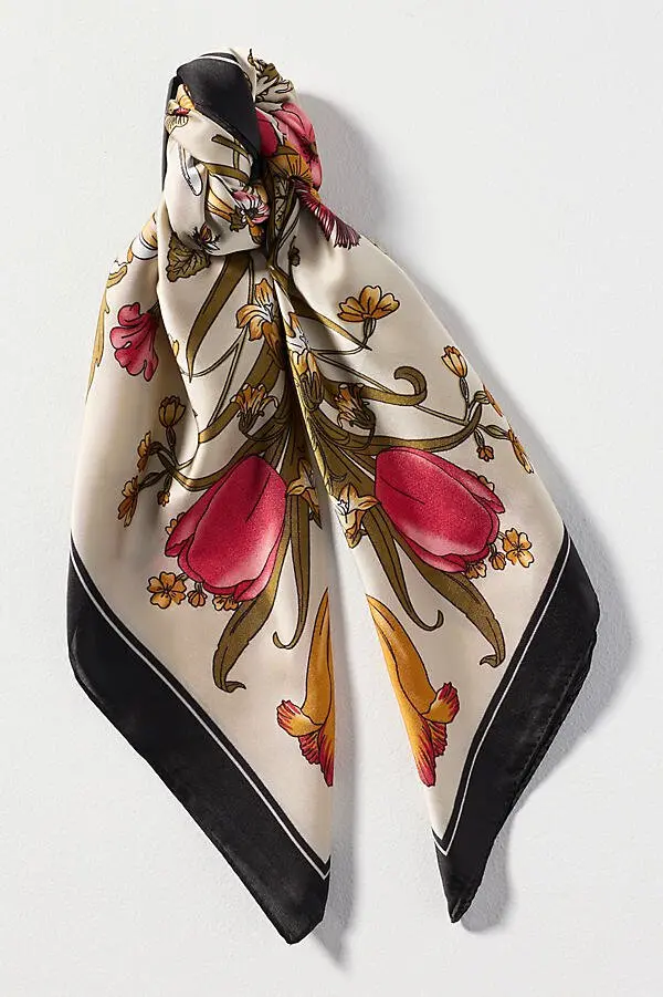 Anthropologie Scarf Hair Claw Clip - Floral