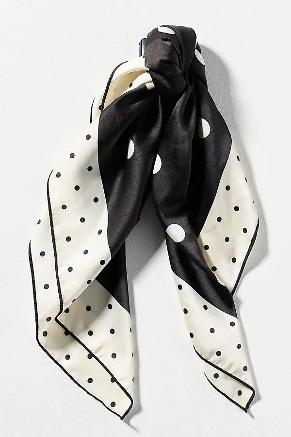 Anthropologie Scarf Hair Claw Clip - Polka Dot