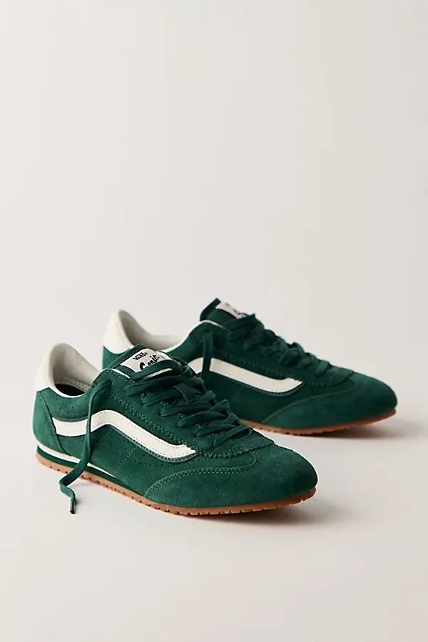 VANS Super Lowpro Suede Sneakers - Emerald Green