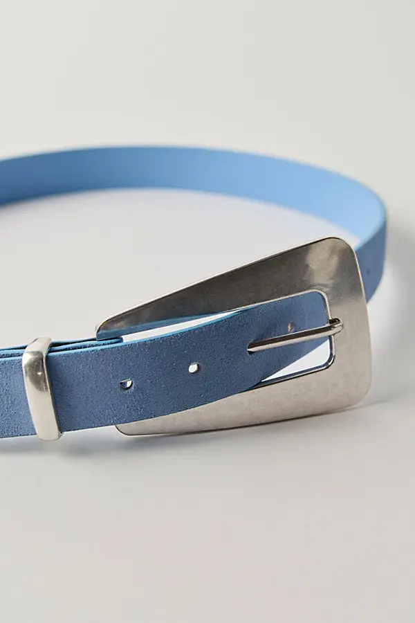 Free People Patcha Suede Belt - Cornflower
