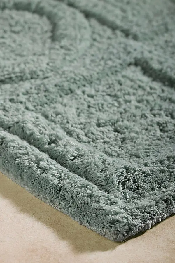 GAURI KOHLI Almaty Bath Mat - Greyed Olive