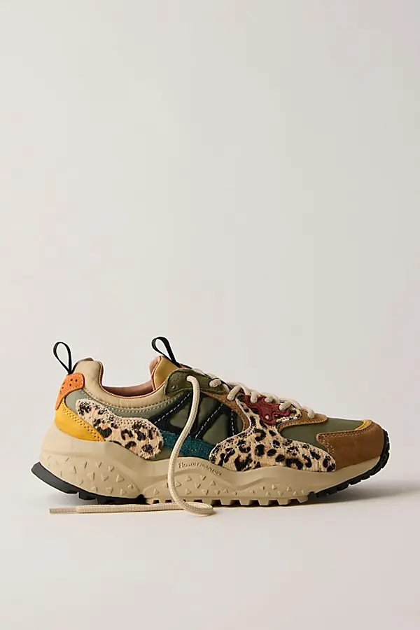 FLOWER MOUNTAIN Solin Sneakers - Green Pattern