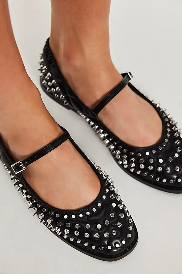 FP VEGAN COLLECTION Mirrorball Studded Mary Janes - Black