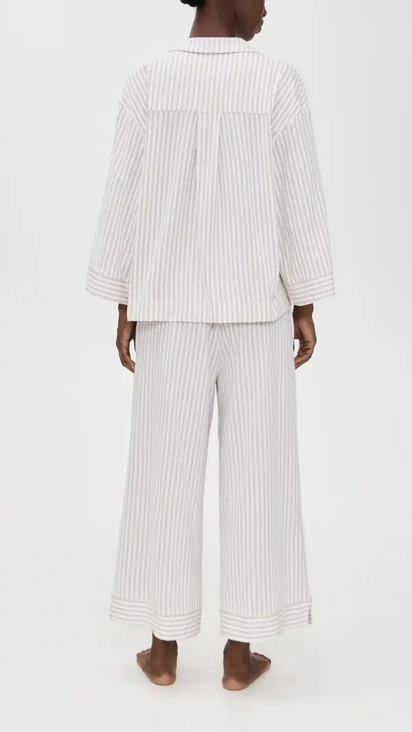 PETITE PLUME Pima Olivia Pajama Set In Ticking Stripe