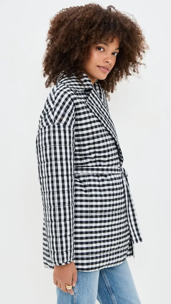 Playa Lucila Gingham Quilted Jacket