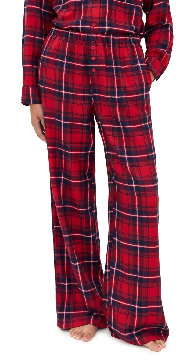 Z Supply Plaid Twill Flannel Pants