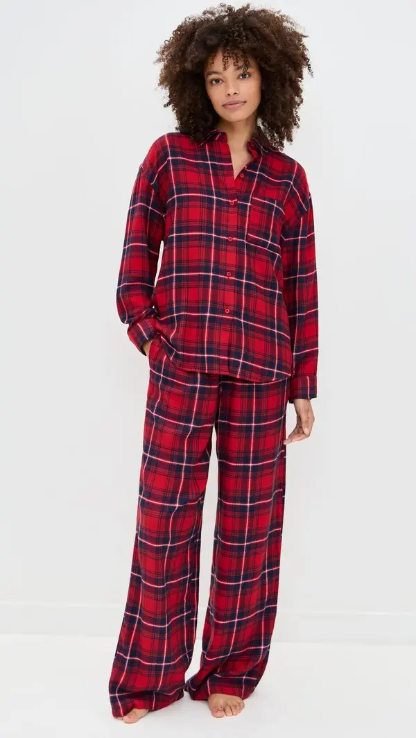 Z Supply Plaid Twill Flannel Pants