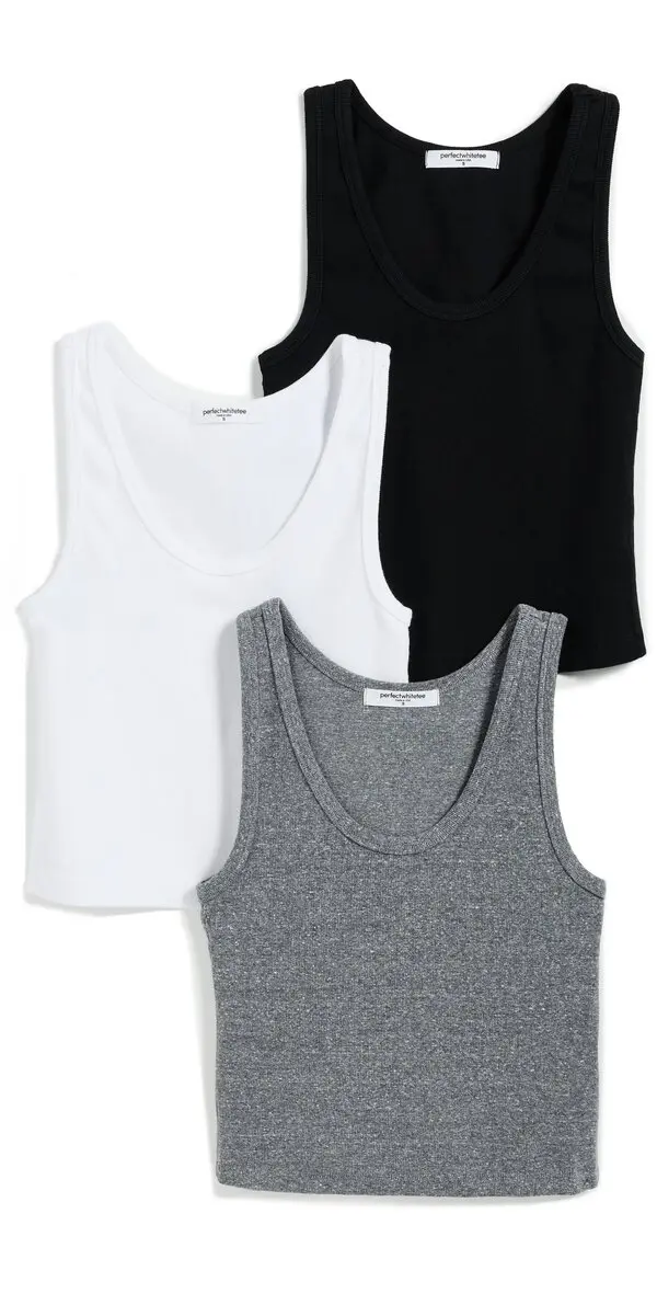 PERFECTWHITETEE Blondie Tank 3-pack - Essential