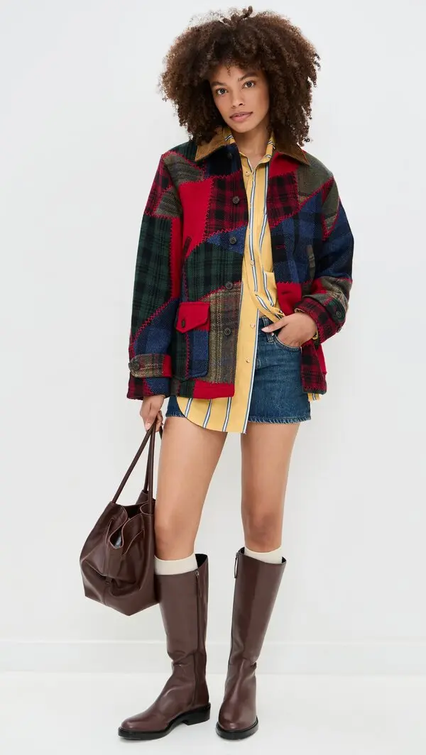 Polo Ralph Lauren Wool Patchwork Coat