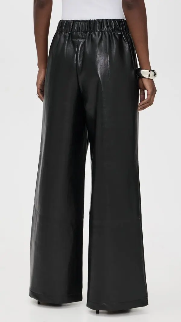 MOTHER Faux Leather Wide Leg Pants