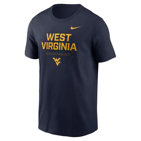 Nike West Virginia Courtside Basketball Dri-fit College T-shirt - Blue