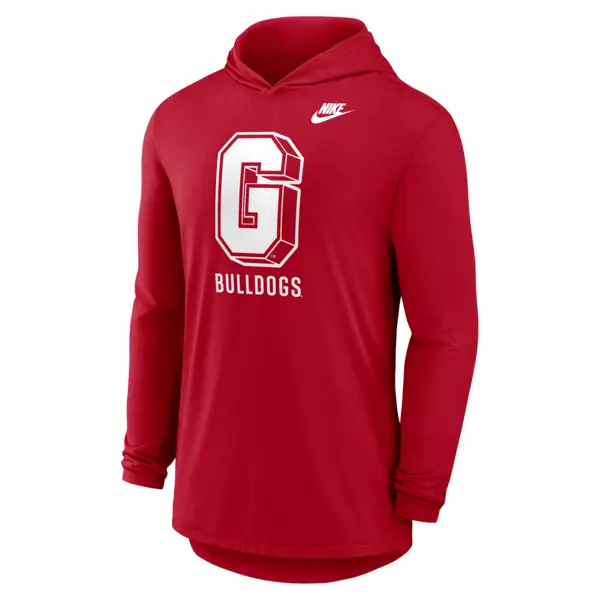 Nike Georgia Legacy Dri-fit College Long-sleeve Hooded T-shirt - Red