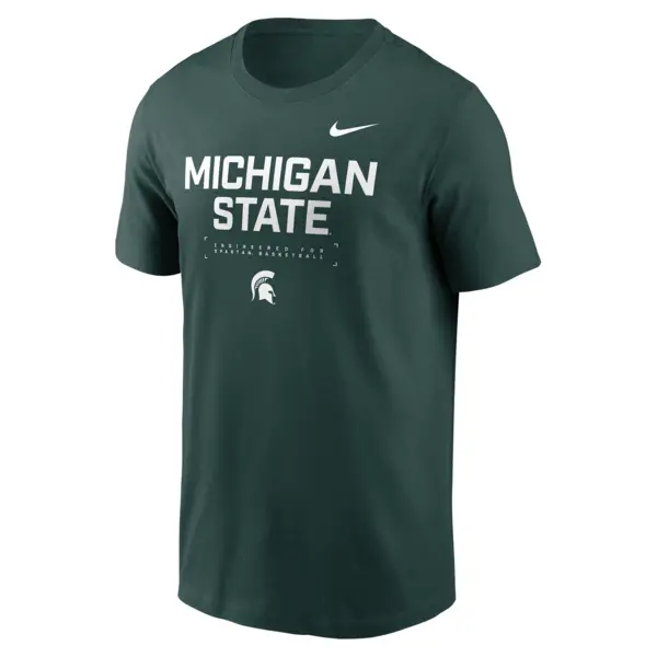 Nike Michigan State Courtside Basketball Dri-fit College T-shirt - Green