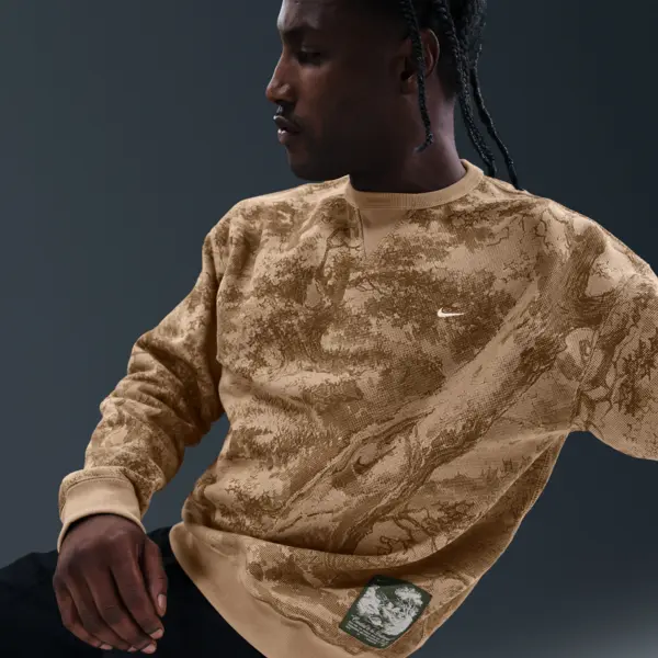 Nike Solo Swoosh Fleece Crew - Brown
