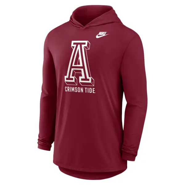 Nike Alabama Legacy Dri-fit College Long-sleeve Hooded T-shirt - Red