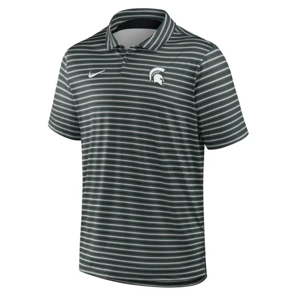 Nike Michigan State Tour Stripe Dri-fit College Polo - Green