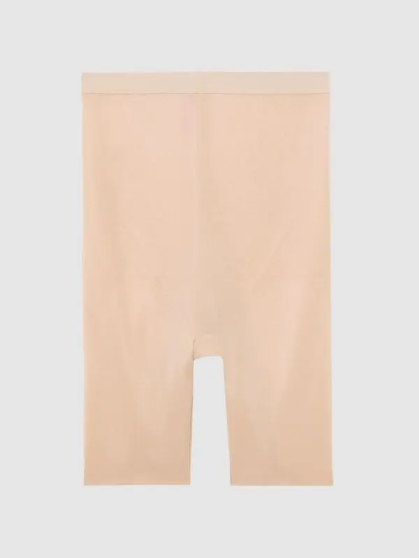 Spanx Shapewear Firming High-waisted Mid-thigh Shorts - Champagne Beige