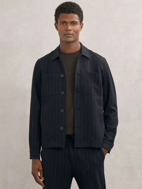 LES DEUX Pinstripe Hybrid Jacket