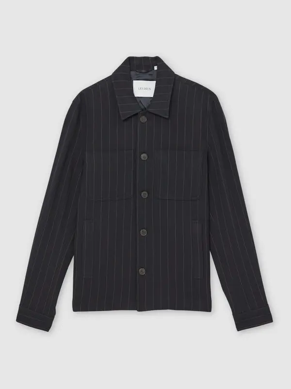 LES DEUX Pinstripe Hybrid Jacket