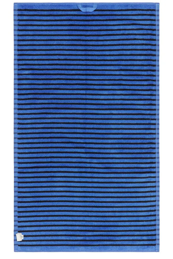 TEKLA Sailor Stripes Hand Towel - Blue & Black