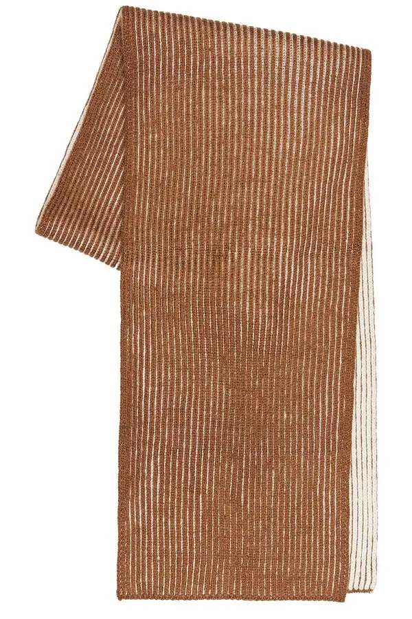Varley Deville Plated Scarf In Brown - Cocoa Dust