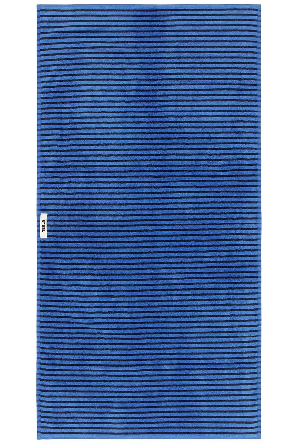 TEKLA Sailor Stripes Bath Towel - Blue & Black