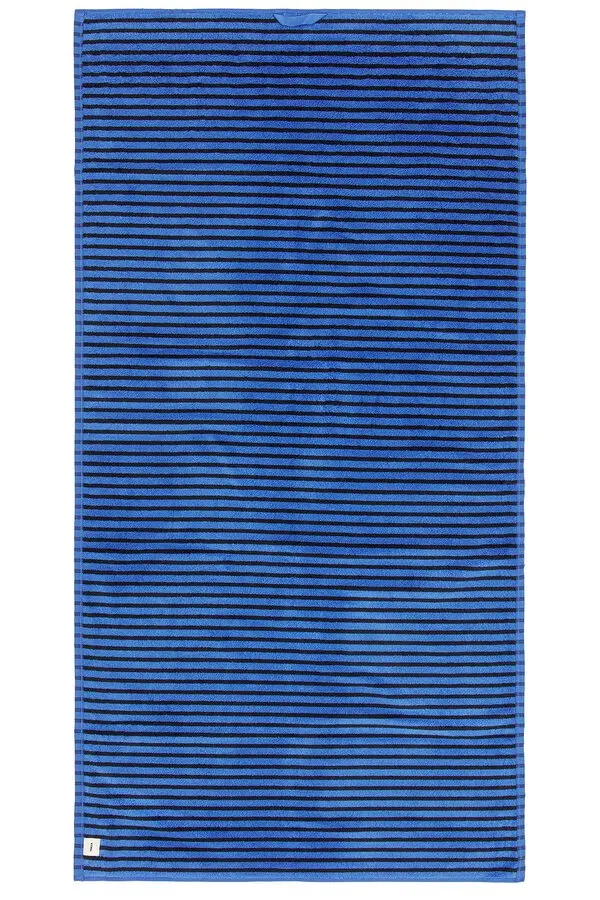 TEKLA Sailor Stripes Bath Towel - Blue & Black