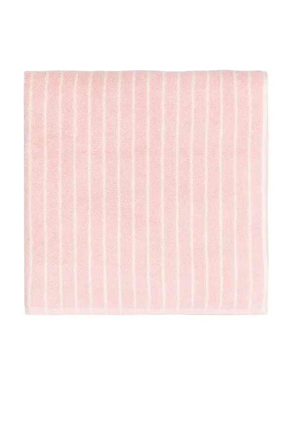 TEKLA Pin Stripes Bath Towel - Shaded Pink Stripes