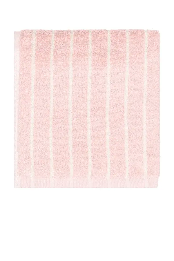 TEKLA Pin Stripes Guest Towel - Shaded Pink Stripes