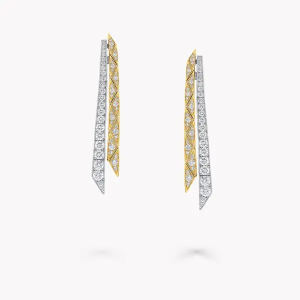 Graff Laurence Signature Diamond Earrings - White Gold And Yellow Gold