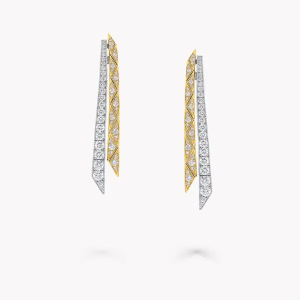 Graff Laurence Signature Diamond Earrings - White Gold And Yellow Gold