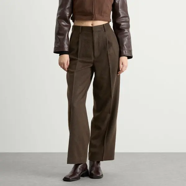 Auralee Flannel Two-tuck Trousers